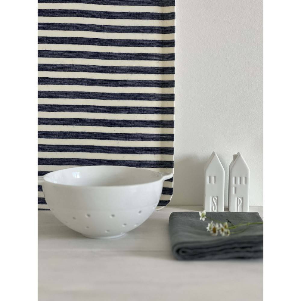 Torchon en lin lavé - Bleu | Scandimag Déco