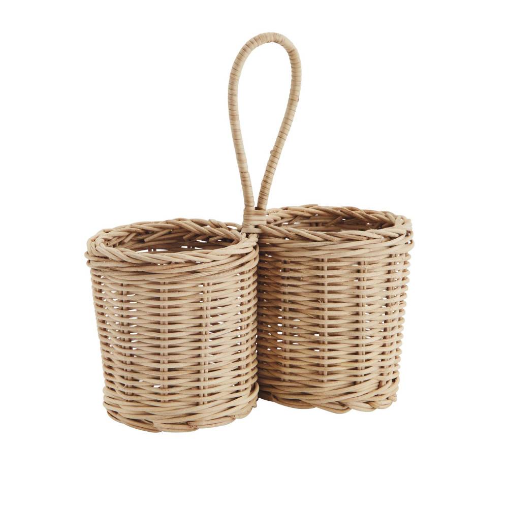 Panier en rotin avec anse de Madam Stoltz | Scandimag Déco - LA MAISON
