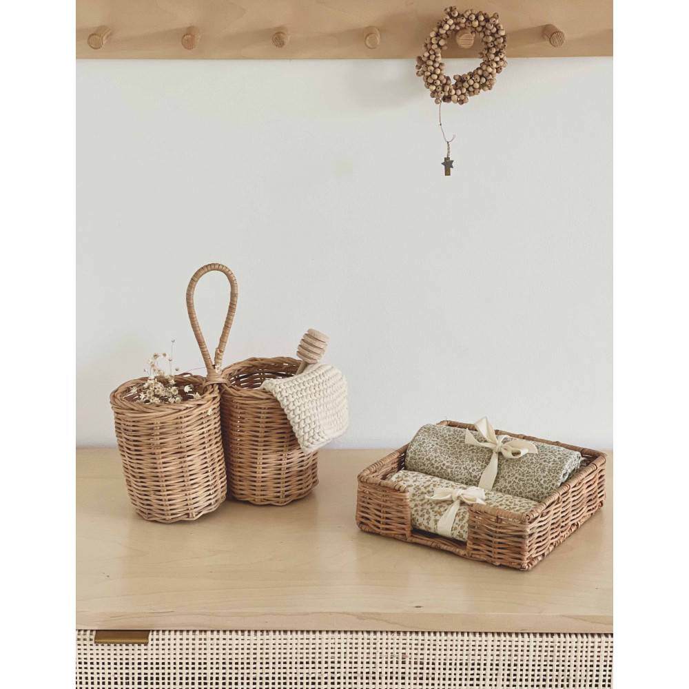 Panier en rotin avec anse de Madam Stoltz | Scandimag Déco - LA MAISON