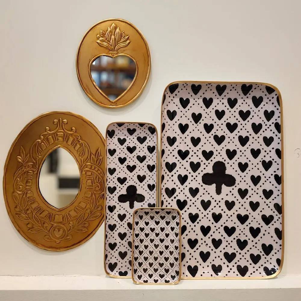 Miroir ovale doré Romance - Boncoeurs | Scandimag Déco