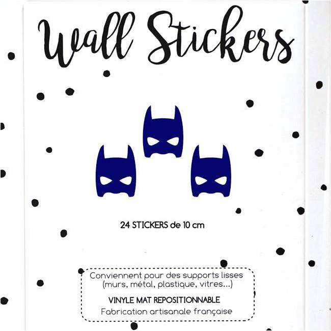 Sticker enfant super héros bleu de Pöm le bonhomme | Scandimag Déco