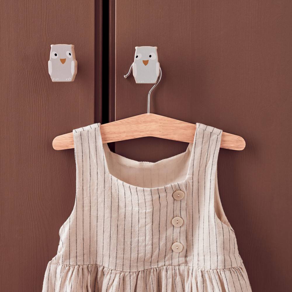 Crochet mural Hibou Lot de 3 de Kid's Concept | Scandimag Déco